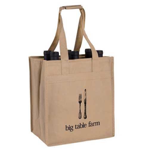 big table farm / 6 Bottle Wine Tote / Wine Totes