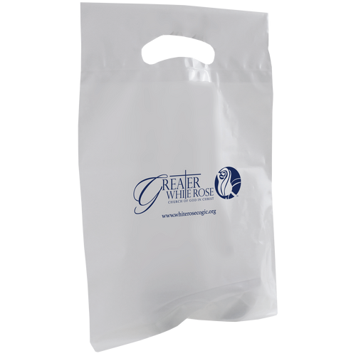 Greater White Rose / Small Die Cut Plastic Bag / Plastic Bags
