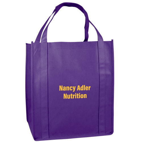 Nancy Adler Nutrition / Big Thrifty Grocery Tote / Reusable Grocery Bags