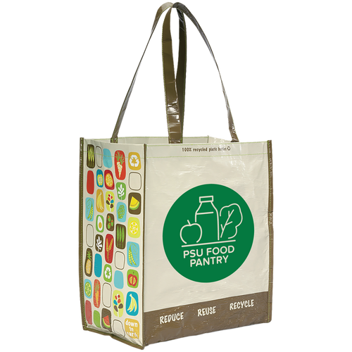 PSU Food Pantry / Green Recycled Tote / Reusable Grocery Bags