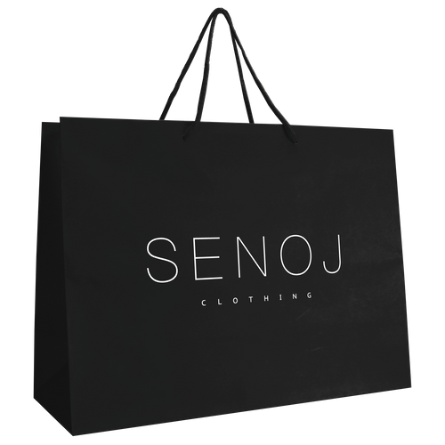 Senoj Clothing / Large Matte Shopper Bag / Paper Bags