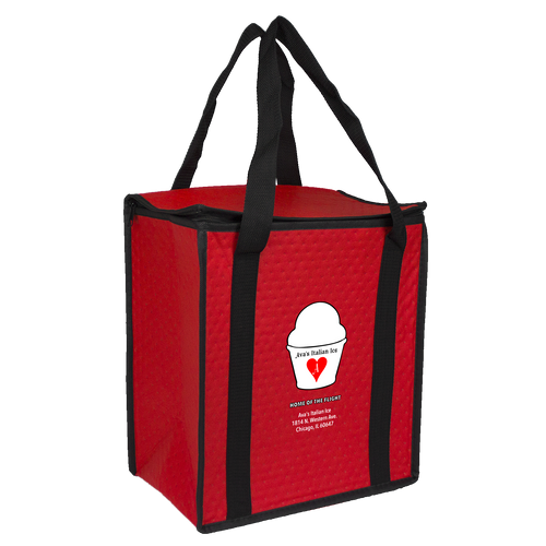 Ava's Italian Ice / Square Top Insulated Tote / Insulated Totes