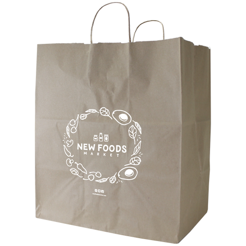 Extra Large Kraft Paper Shopper / Paper Bags, Reusable Grocery Bags ...