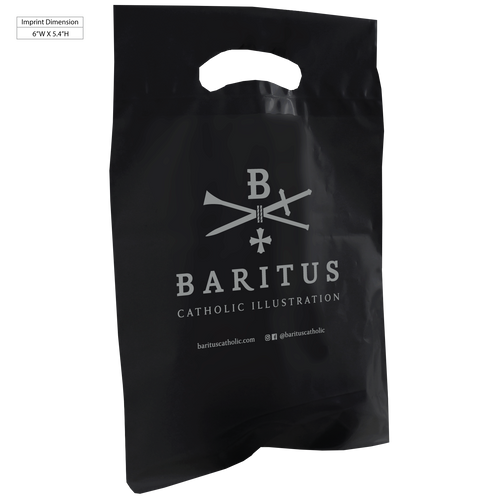 Baritus Catholic Illustration / Small Recyclable Die Cut Plastic Bag ...
