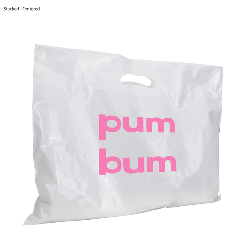 pum bum INC / Extra Wide Recyclable Die Cut Plastic Bag / Plastic Bags